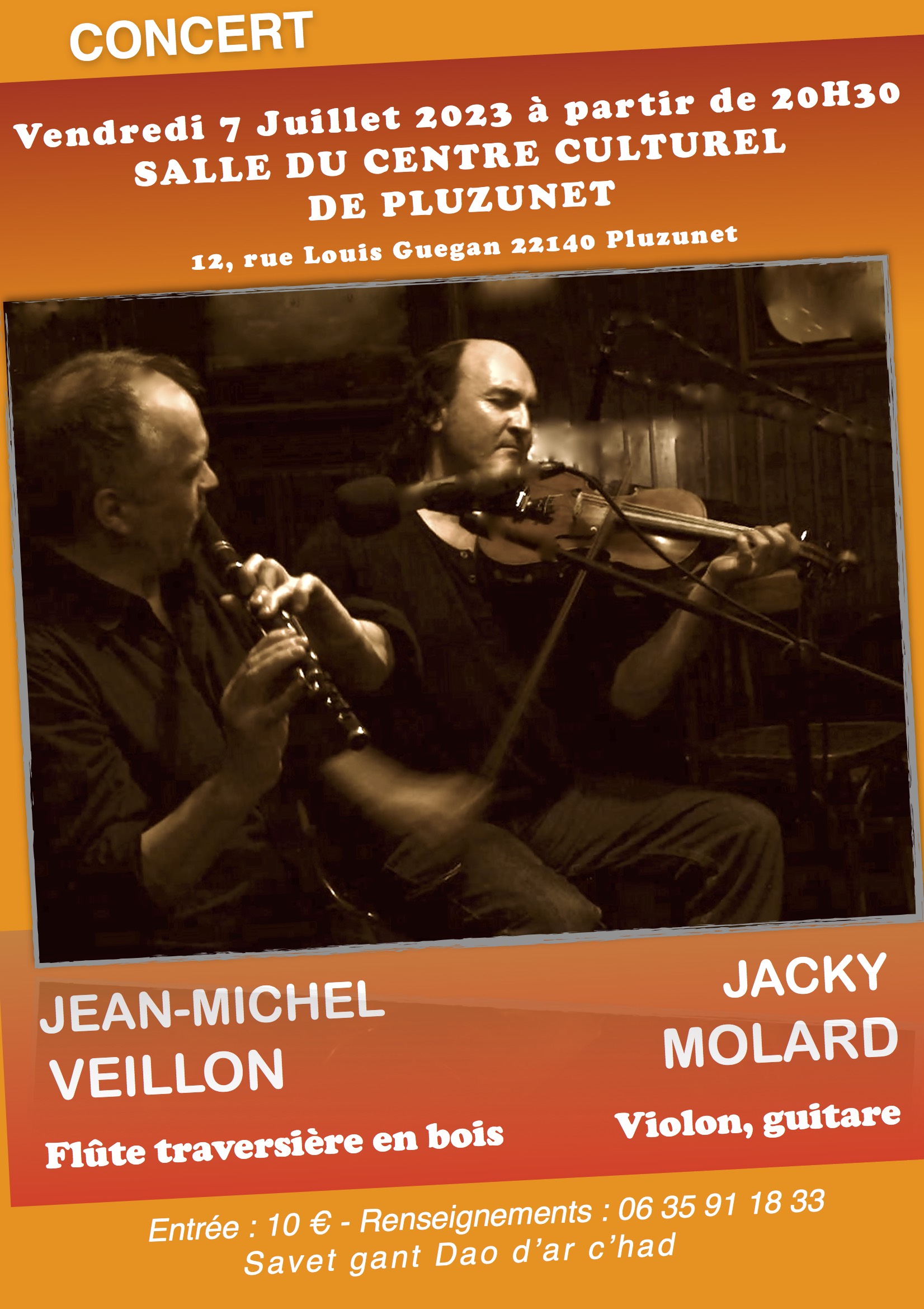 Jacky Molard & Jean-Michel Veillon en concert au Centre Culturel de ...